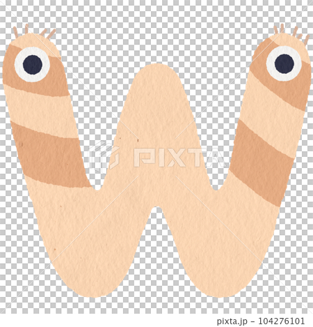 Monster capital alphabet Wのイラスト素材 [104276101] - PIXTA