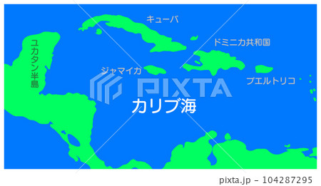 カリブ海の地図