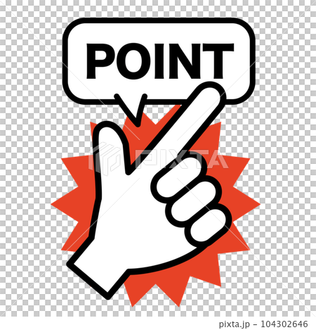 Pointing hand sign point icon - Stock Illustration [104302646] - PIXTA