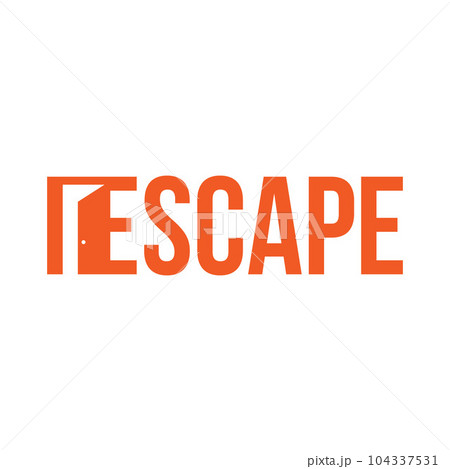 Escape word mark typography logoのイラスト素材 [104337531] - PIXTA