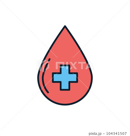 Blood Donation related vector icon.のイラスト素材 [104341507] - PIXTA