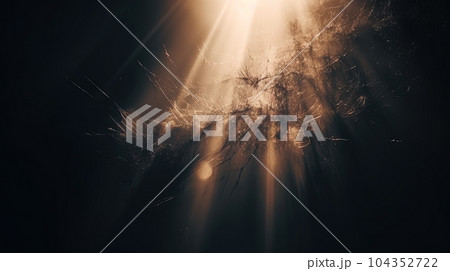 Dust rays background. God rays in the textured...のイラスト素材 [104352722 ...