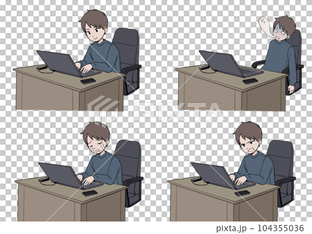 Differences in facial expressions of people... - Stock Illustration ...