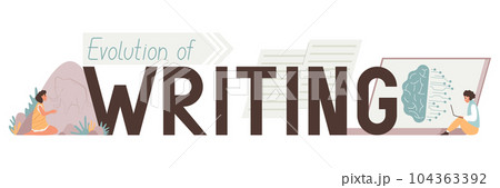 Writing Evolution Textのイラスト素材 [104363392] - PIXTA