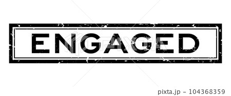 Grunge black engaged word square rubber stamp...のイラスト素材 [104368359] - PIXTA