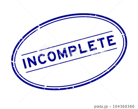 Grunge blue incomplete word oval rubber seal...のイラスト素材 [104368366] - PIXTA
