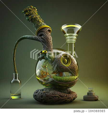 An intricately detailed glass art bong,...のイラスト素材 [104369365] - PIXTA