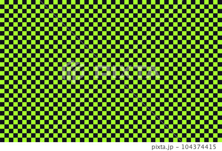 Black and green checkered background. Seamless...のイラスト素材 [104374415 ...