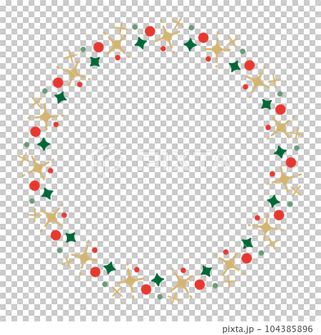 Christmas color round frame vector material - Stock Illustration ...