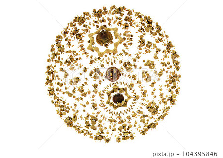round fractal, fractal pattern isolated on...のイラスト素材 [104395846] - PIXTA