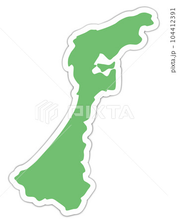 石川県の形のイラスト素材 [104412391] - PIXTA