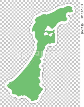 石川県の形のイラスト素材 [104412391] - PIXTA