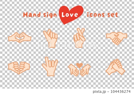 Hand gestures/gestures/hand signs to convey... - Stock Illustration ...