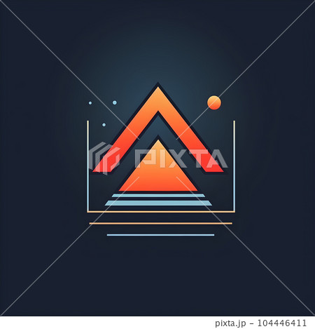 Geometric logo vector, AI generated.のイラスト素材 [104446411] - PIXTA