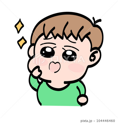 羨ましそうに見てる男の子のイラスト素材 [104446460] - PIXTA