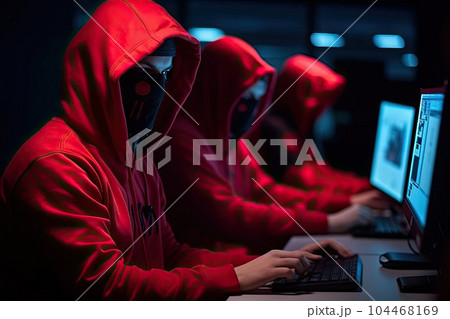 Hacking and malware concept. Hackers are using...のイラスト素材 [104468169] - PIXTA