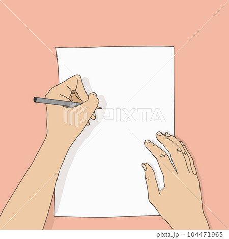 Cartoon Paper And Pencil Writing
