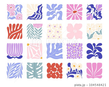Decorative doodle floral modern elements....のイラスト素材 [104548421] - PIXTA