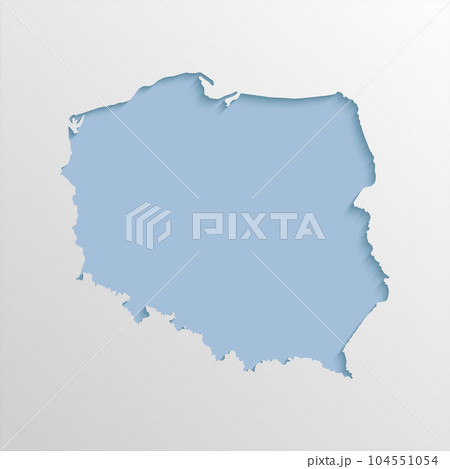 Vector map Poland, abstract inner shadowのイラスト素材 [104551054] - PIXTA