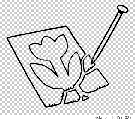 Festival die-cut line drawing - Stock Illustration [104553025] - PIXTA