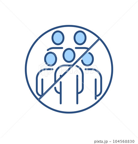 Avoid crowded places related vector iconのイラスト素材 [104568830] - PIXTA