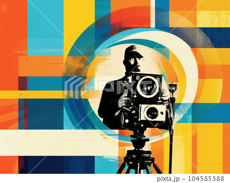 Generative ai. Person holding a camera film...のイラスト素材 [104585388] - PIXTA