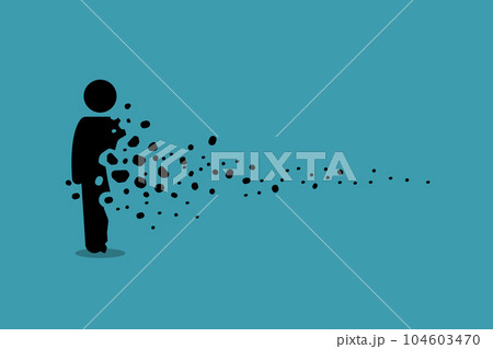 Person man human disappearing, vanishing, and...のイラスト素材 [104603470] - PIXTA