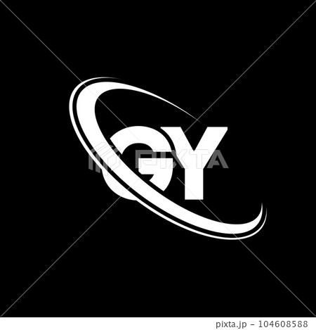 GY logo. G Y design. White GY letter. GY/G Y...のイラスト素材 [104608588] - PIXTA