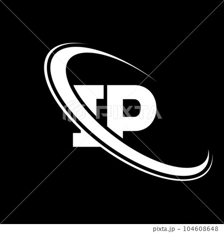 IP logo. I P design. White IP letter. IP/I P...のイラスト素材 [104608648] - PIXTA