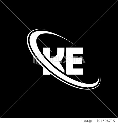 KE logo. K E design. White KE letter. KE/K E...のイラスト素材 [104608715] - PIXTA