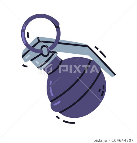 Grenade as Explosive Weapon Thrown by Hand...のイラスト素材 [104644507] - PIXTA