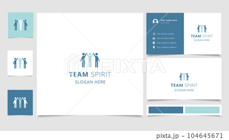 Team spirit logo design with editable slogan....のイラスト素材 [104645671] - PIXTA