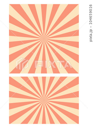Retro rays banner vector illustration isolated...のイラスト素材 [104659016 ...