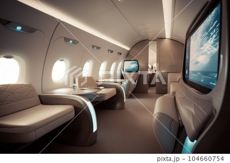 First class seats airplane. Seat future plane....のイラスト素材 [104660754 ...