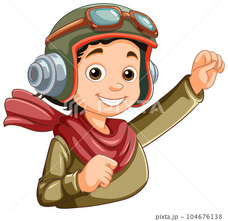 Cute pilot cartoon characterのイラスト素材 [104676138] - PIXTA