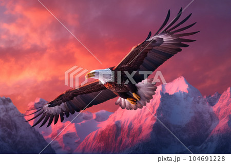 Bald Eagle Flying Wallpaper Picturesque Bald Eagle Wallpaper Mural By