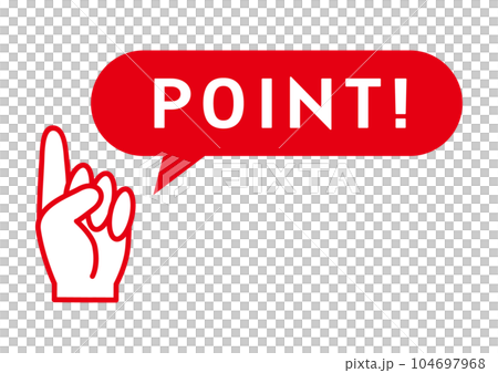 illustration of red left hand pointing mark... - Stock Illustration ...