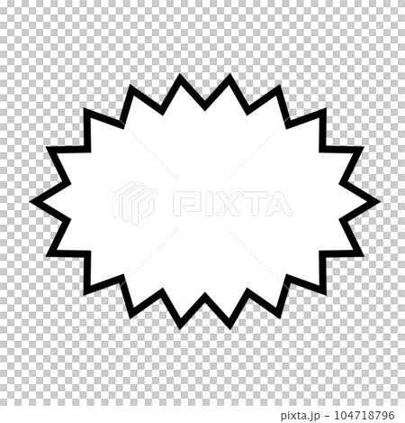 Simple jagged speech bubble material - Stock Illustration [104718796 ...