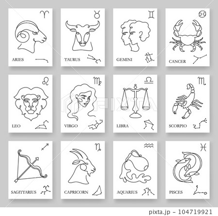 Zodiac line art 60 photos - Youhoroscope.com