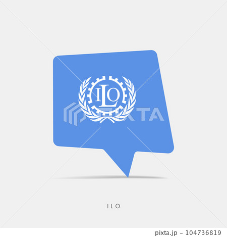 ILO flag bubble chat iconのイラスト素材 [104736819] - PIXTA