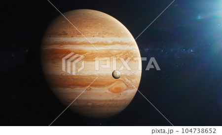 Illustration Cinematic 3D graphics of Jupiter...のイラスト素材 [104738652] - PIXTA