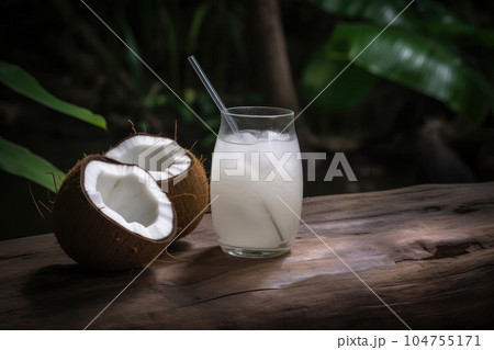 Tropical Hydration: Coconut Water Delight....のイラスト素材 [104755171] - PIXTA