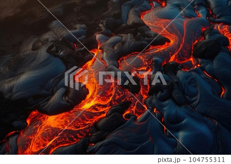 Mesmerizing Lava Patterns. Generative AIのイラスト素材 [104755311] - PIXTA