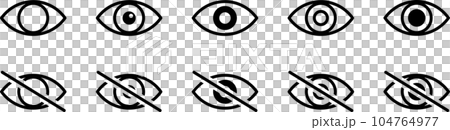 eye line drawing icon set - Stock Illustration [104764977] - PIXTA