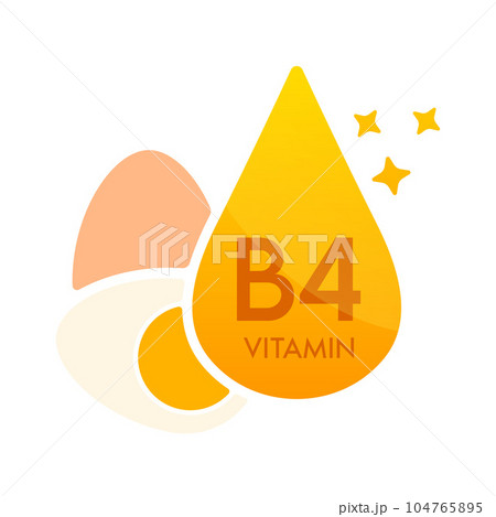Vitamin B4 icon orange with egg. Form drop...のイラスト素材 [104765895] - PIXTA
