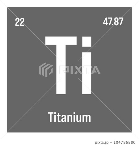 Titanium Element Periodic Table Symbol