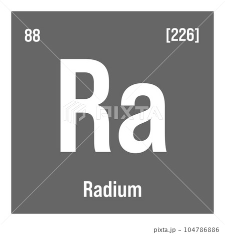 Radium, Ra, periodic table element with name,...のイラスト素材 [104786886] - PIXTA