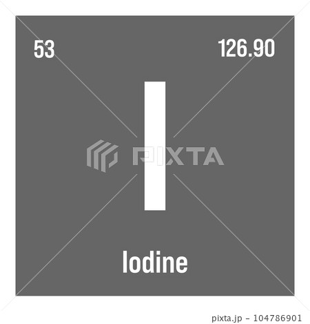 Iodine Periodic Table Element Iodine Periodic Table Stock Illustration