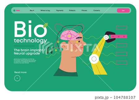 Bio Technology, Brain implant, Neural upgrade...のイラスト素材 [104788107] - PIXTA