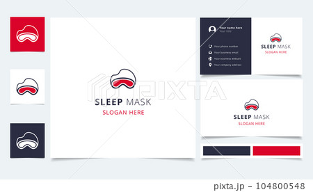 Sleep mask logo design with editable slogan....のイラスト素材 [104800548] - PIXTA